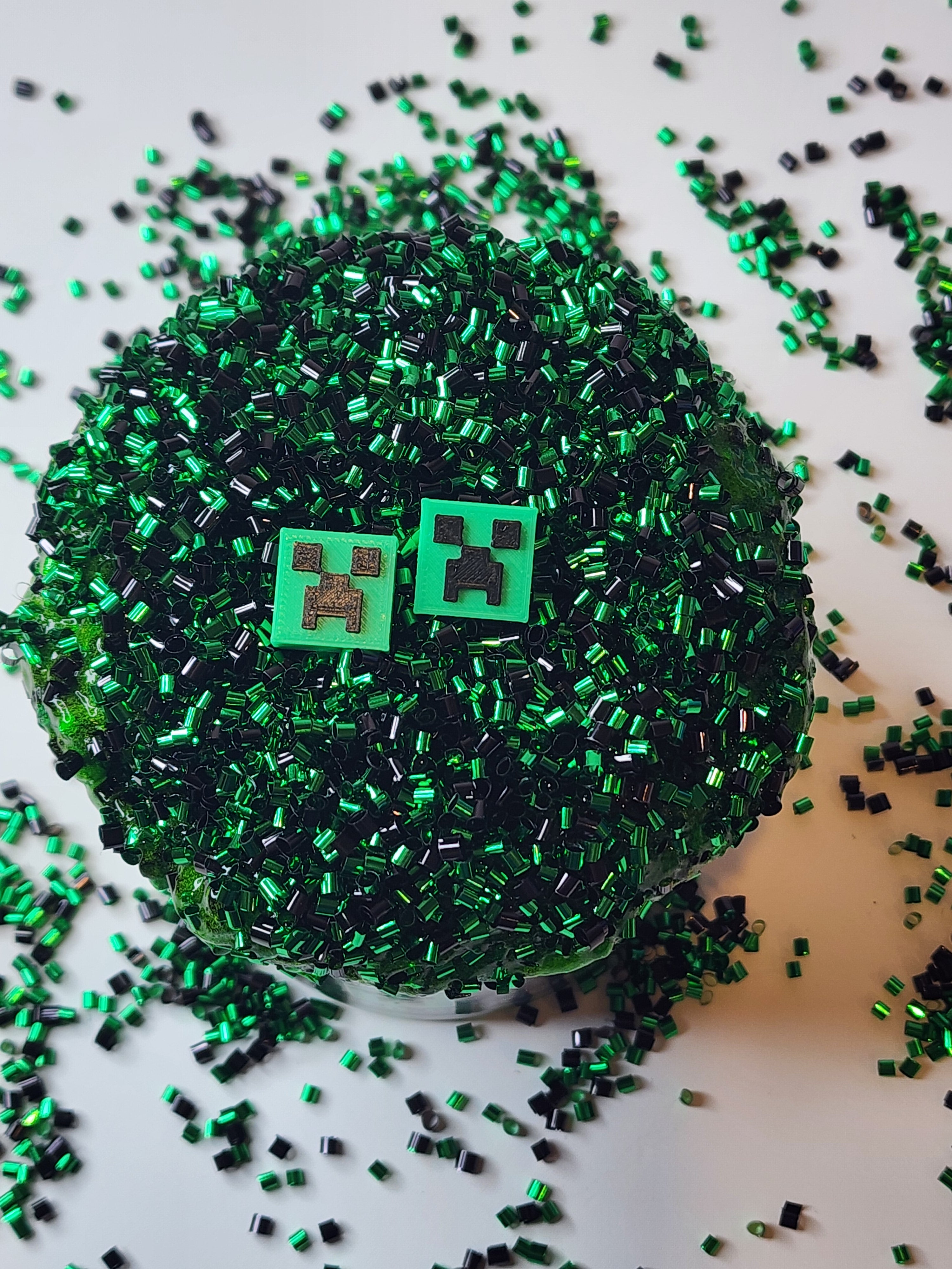 Minecraft Creeper Bingsu Crunch Slime – The Slime Playground